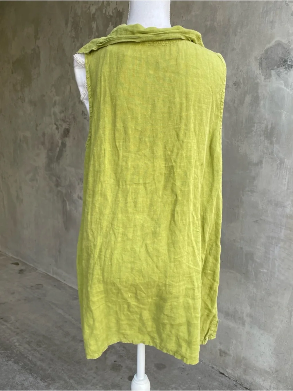 Dresses | Green 10 Linen Shift Mini Dress | Poshmark